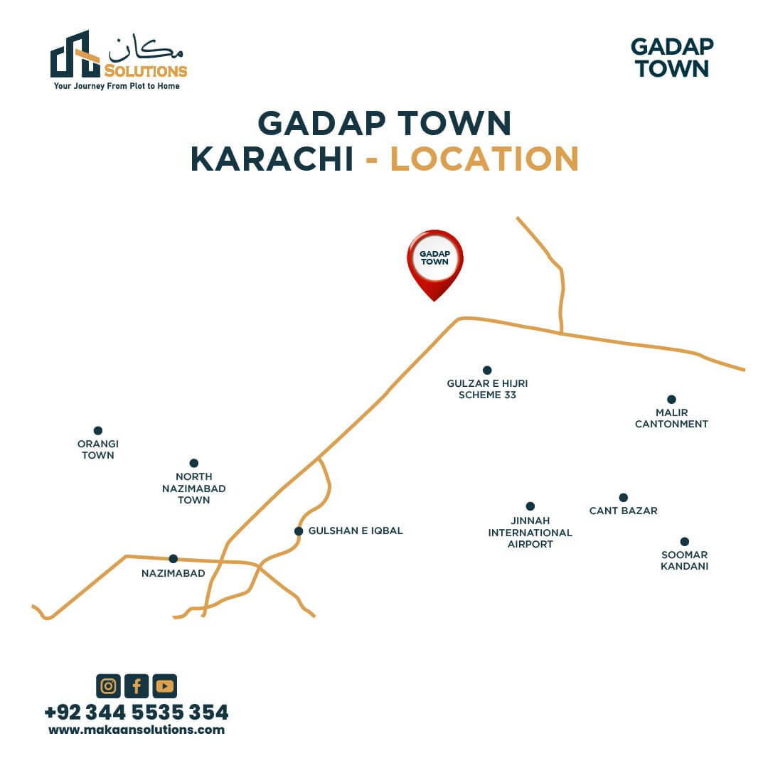 Gadap Town Karachi | Map | Farm House | Plot for Sale